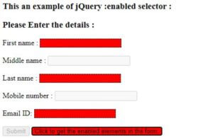 jQuery enabled | Working of jQuery enabled Selector | Examples