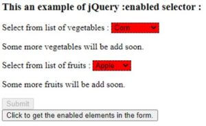 jQuery enabled | Working of jQuery enabled Selector | Examples