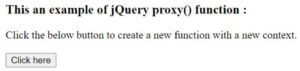 jQuery proxy | Working of jQuery proxy() Function | Examples