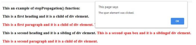 jQuery stopPropagation | Working | Examples of jQuery stopPropagation