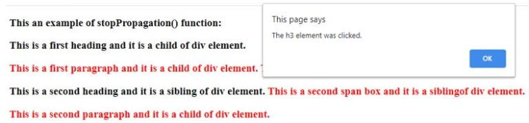 jQuery stopPropagation | Working | Examples of jQuery stopPropagation