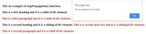 jQuery stopPropagation | Working | Examples of jQuery stopPropagation