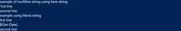 Powershell Multiline String Working Of Multiline String Using Her String
