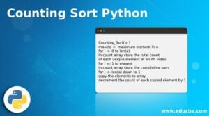 Counting Sort Python | Working of Counting Sort in Python with Examples