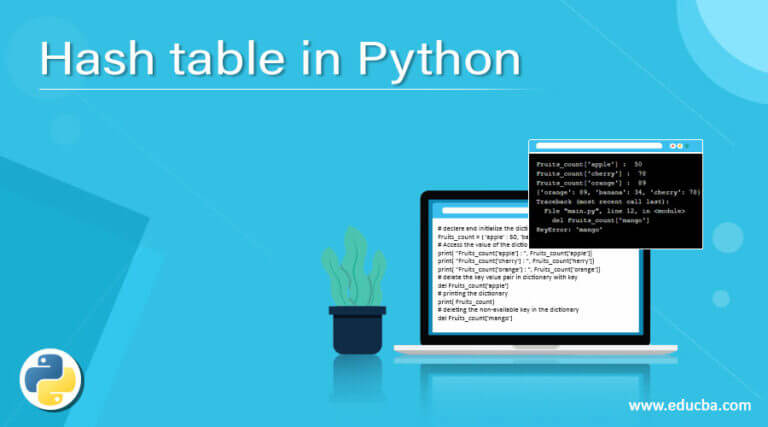 Hash Table In Python Working Of Hash Table In Python With Examples