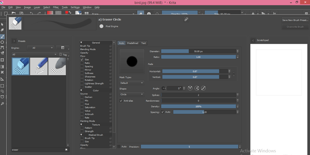 Krita eraser | Learn How to Use Eraser Pixel in Krita?