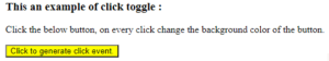 jQuery click toggle | Working and Examples of jQuery click toggle