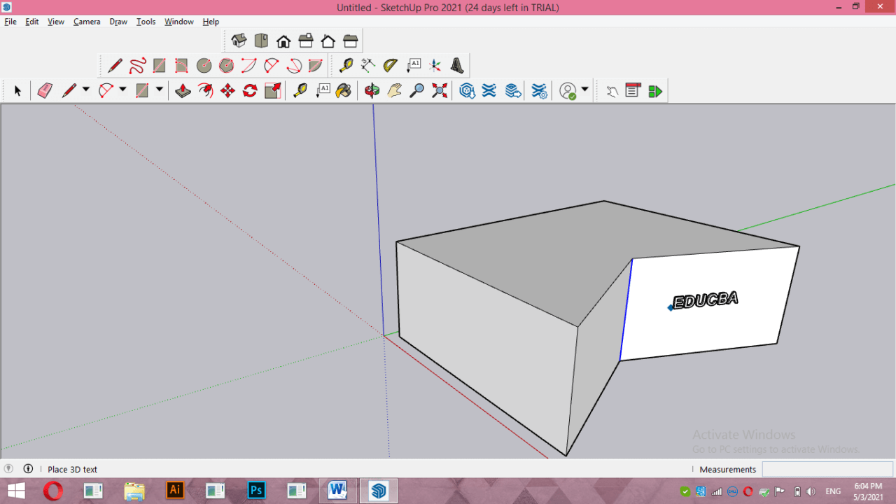 SketchUp 3D text | How to Create 3D text in SketchUp?