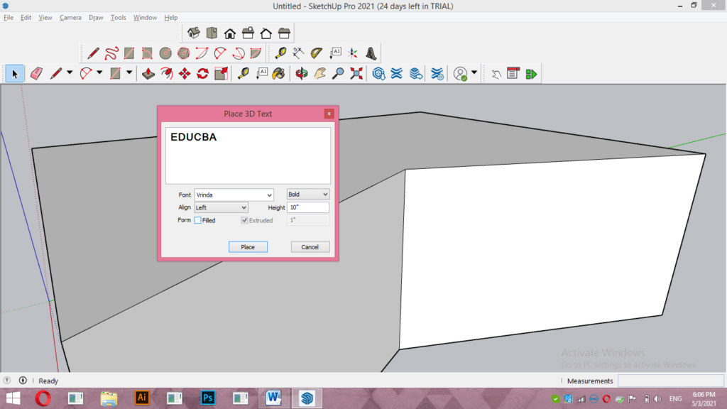 SketchUp 3D text | How to Create 3D text in SketchUp?