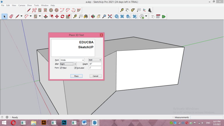 SketchUp 3D text | How to Create 3D text in SketchUp?