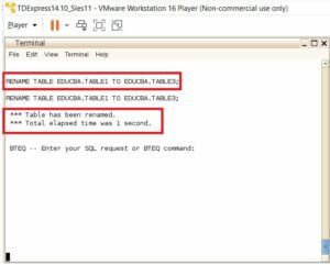 Teradata RENAME TABLE | Examples of Teradata RENAME TABLE