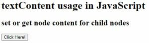 textContent in JavaScript | Examples of textContent in JavaScript