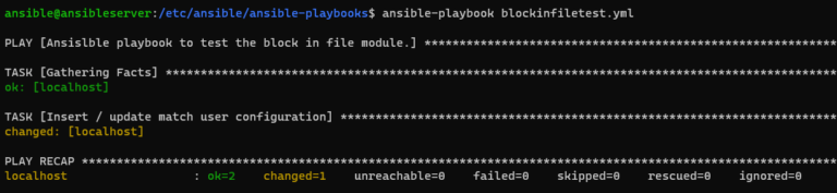 Ansible blockinfile | How does the blockinfile module work in Ansible?