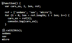CoffeeScript for loop | How does for loop works in CoffeeScript?