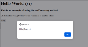 settimeout Java | Learn How setTimeout() works and examples