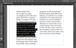 InDesign overset text | How to work with Overset text in InDesign?
