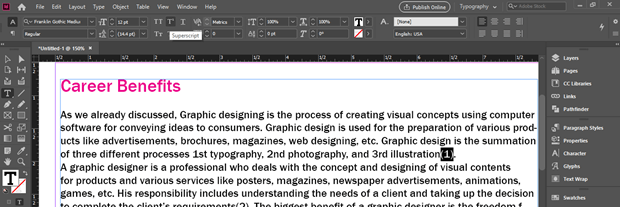InDesign superscript | Leaarn How to use Superscript in InDesign?