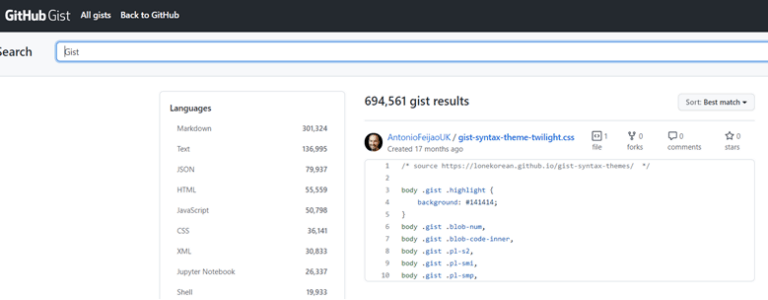Gitlab GIST | Learn how GISTS are created across the GITHUB setup??