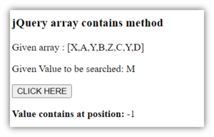 jQuery array contains | Overview and Method of jQuery array contains