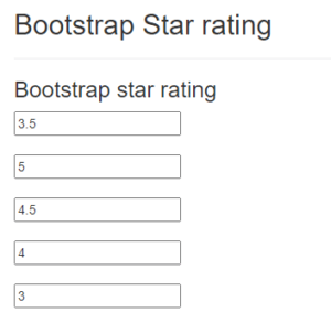 jQuery Star Rating | Learn the example of bootstrap star rating