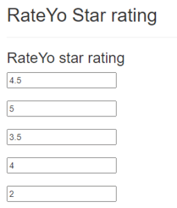 jQuery Star Rating | Learn the example of bootstrap star rating