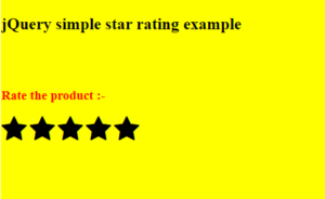 jQuery Star Rating | Learn the example of bootstrap star rating