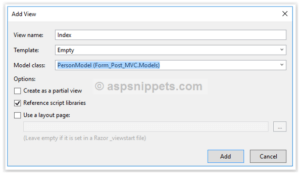 ASP.NET MVC Form | Create ASP.NET MVC Form with Examples