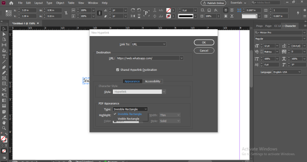 Indesign Hyperlink Create Manage And Edit Hyperlinks