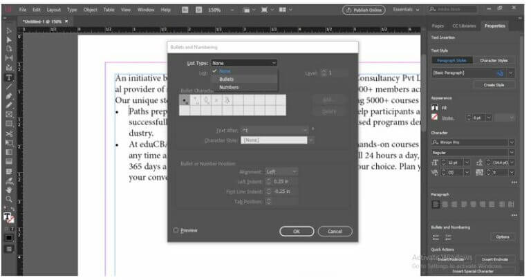 InDesign Bullet Points | Complete Guide to InDesign Bullet Points