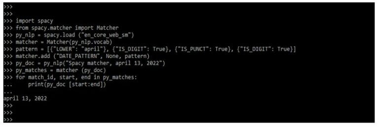 spaCy Matcher | Phrase Matcher and Examples of SpaCy Matcher