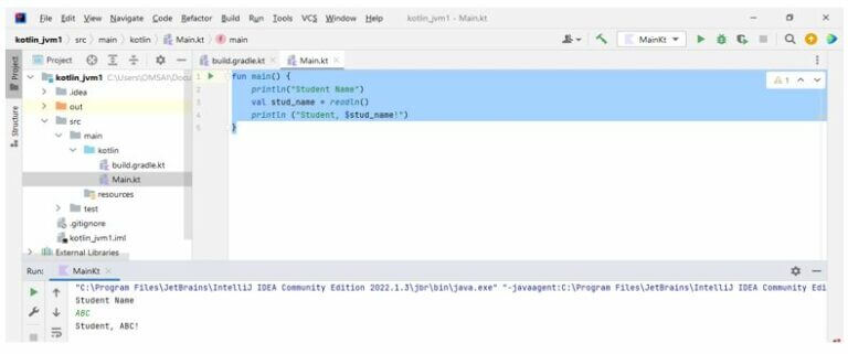 Kotlin Jvm How To Create A Project In Kotlin Jvm With Application