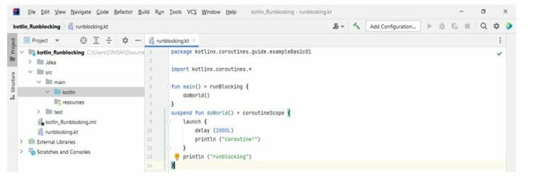 Kotlin runBlocking | How to Run Kotlin runBlocking with Diagram and FAQ?