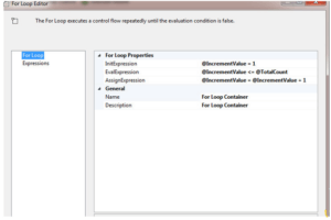 SSIS For Loop | Container and Configure of SSIS For Loop