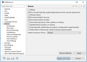 Maven Project | Reporting Documentation from Central Information