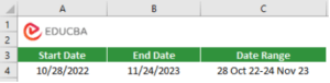Date Ranges in Excel - Definition, Key Highlights, Explanation, Examples