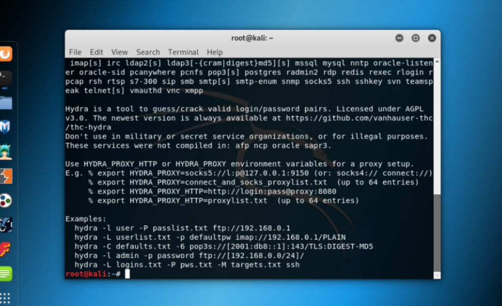 Kali Linux Hydra Techniques That Help To Avoid Brute Force Attacks