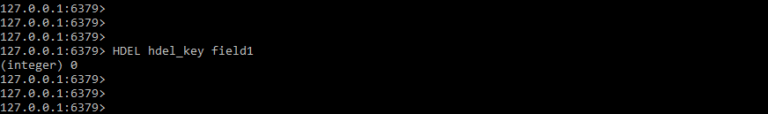 Redis HDEL | Removing Specified Field from Key Stored in the Hash