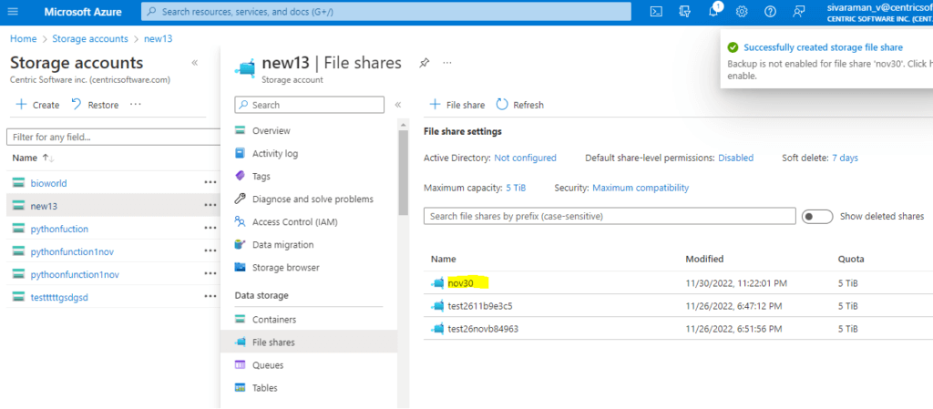 Azure Storage Files | Safe and Severless Cloud File Sharing