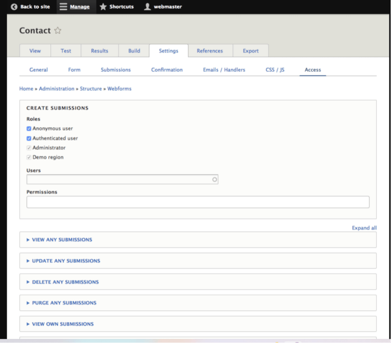 Drupal Webform Opensource Form Constructor And Acceptance Manager