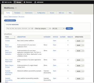 Drupal Webform | OpenSource Form Constructor & Acceptance Manager