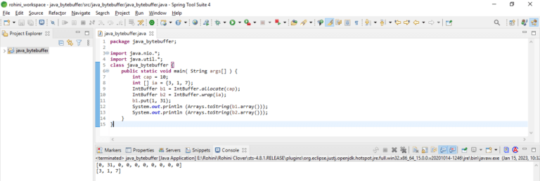 Java nio ByteBuffer | Create a Java nio ByteBuffer | Class Methods