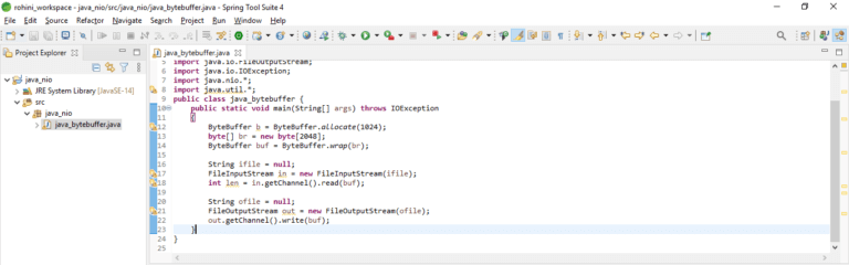 Java nio ByteBuffer | Create a Java nio ByteBuffer | Class Methods