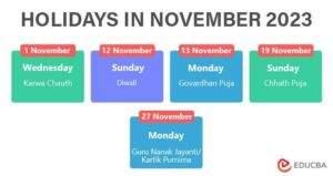 Holidays in November 2023 | List of Holidays in November 2023 (Updated)
