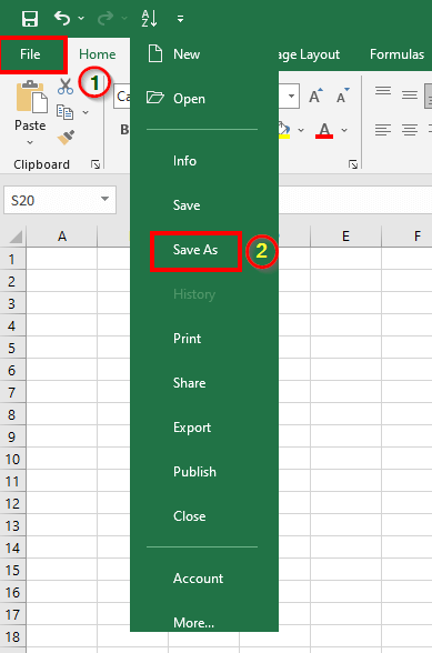 Save As Shortcut In Excel 3 Quick And Easy Methods