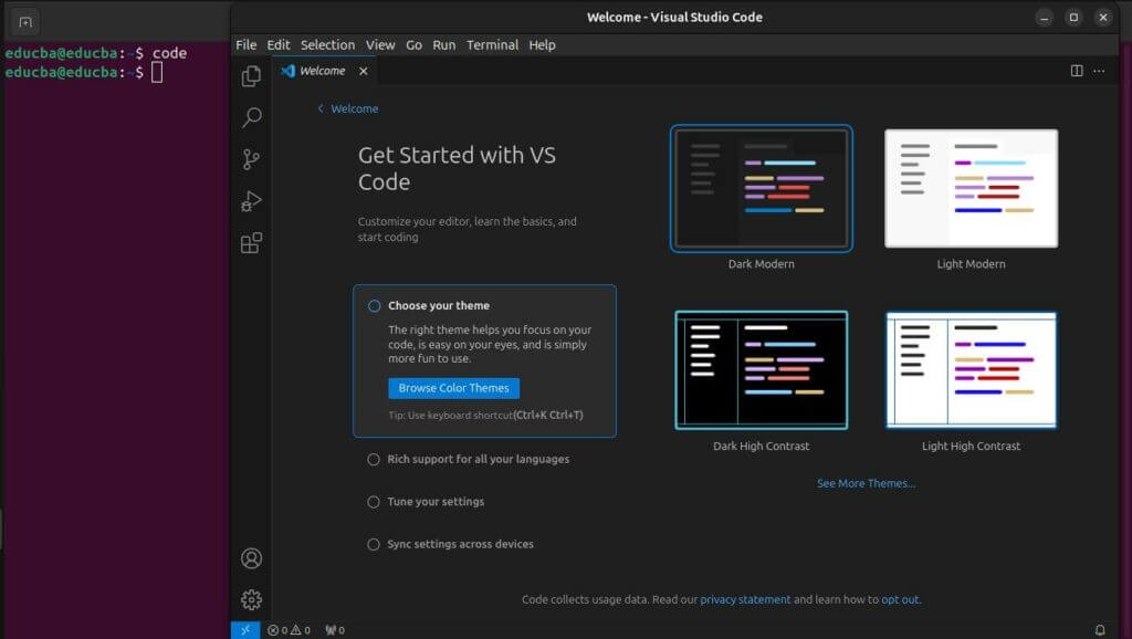 How to Install and Download VScode on Ubuntu | EDUCBA