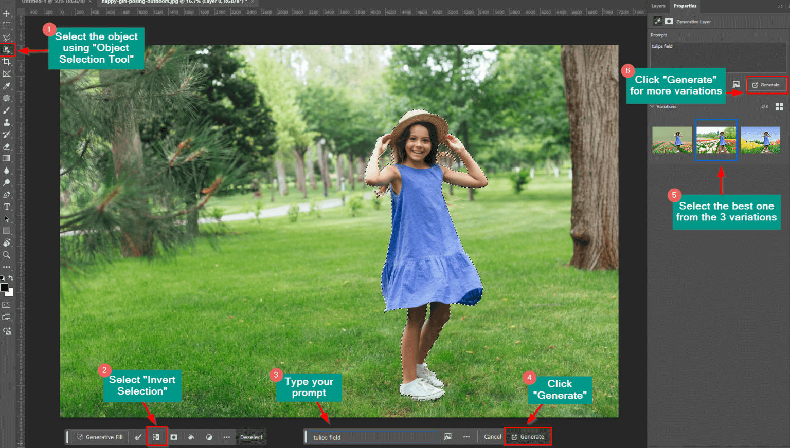 How to Use Photoshop Generative Fill? (Generate Background, Add Objects)