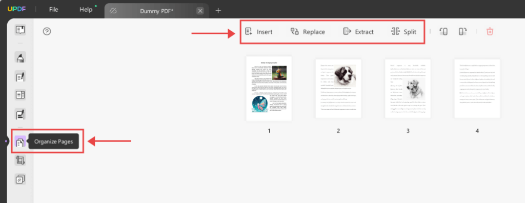 How to Organize PDF Pages with UPDF? (Insert, Replace, Extract, Split)