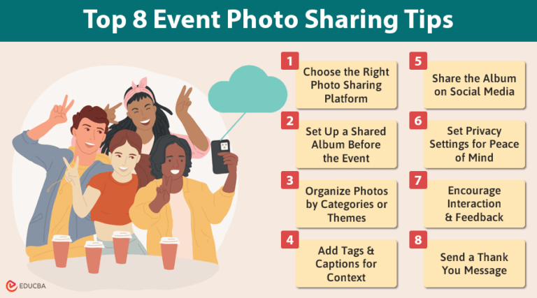 Top 8 Event Photo Sharing Tips for Friends & Family | EDUCBA