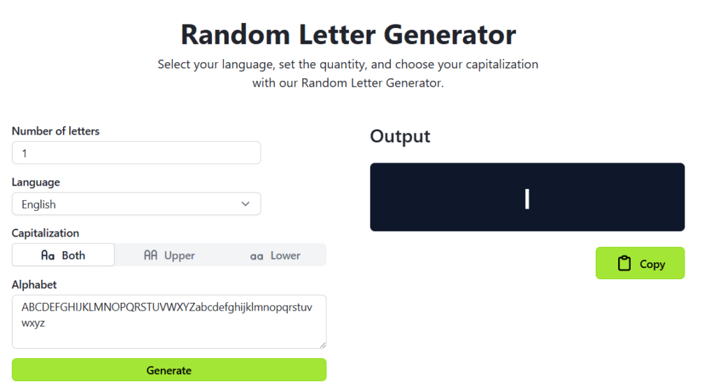 5 Best Random Letter Generator With No Repeats